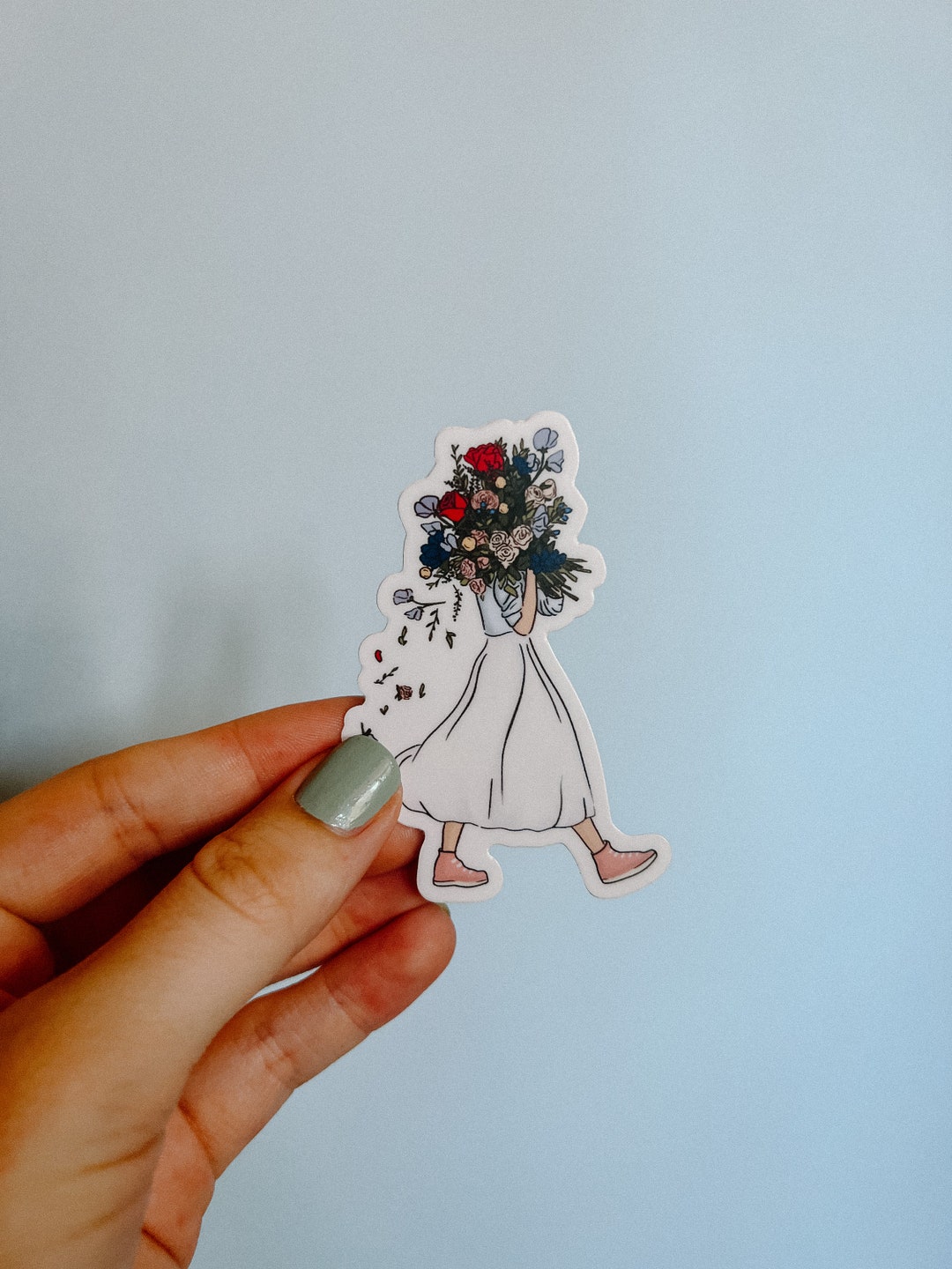 Flower Girl Sticker | Cute Sticker | Waterproof Vinyl Sticker ...