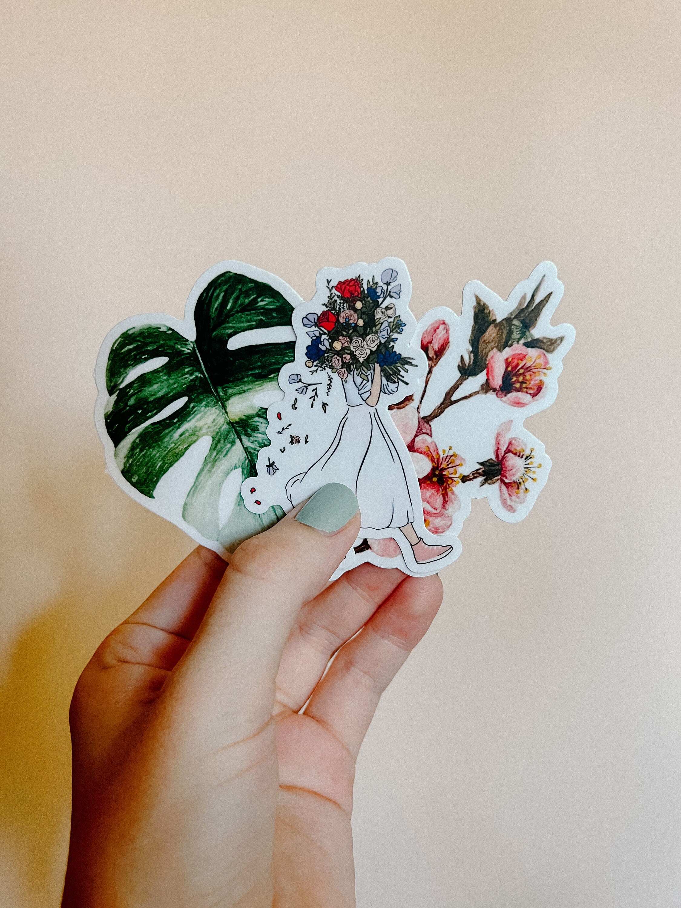 Flower Girl Sticker Cute Sticker Waterproof Vinyl Sticker - Etsy