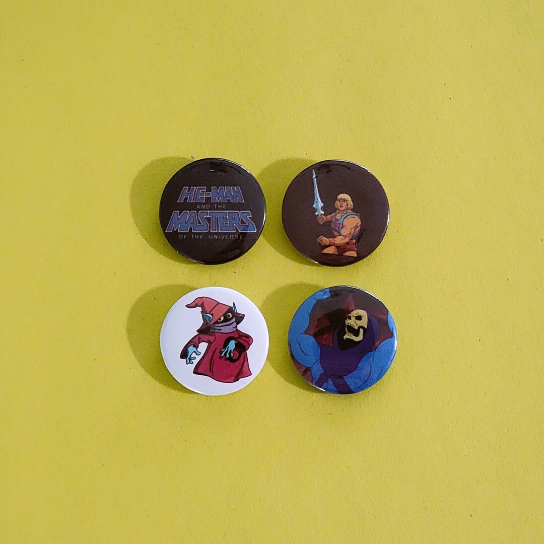Original He-man Cartoon Pinback Buttons - Etsy