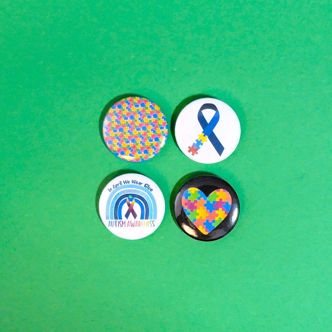 Autism Awareness Inspired Pinback Button Set, 1.25" - Etsy