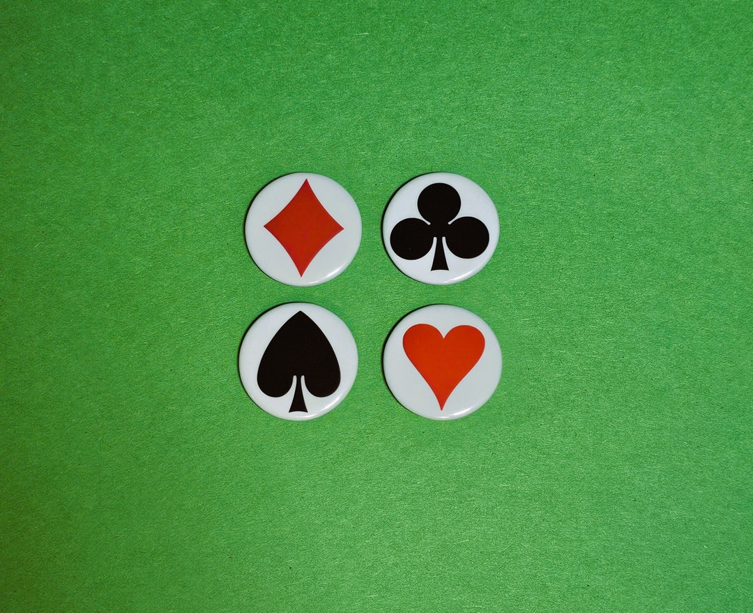 Playing Card Suit Button Pack, 1.25" - Etsy