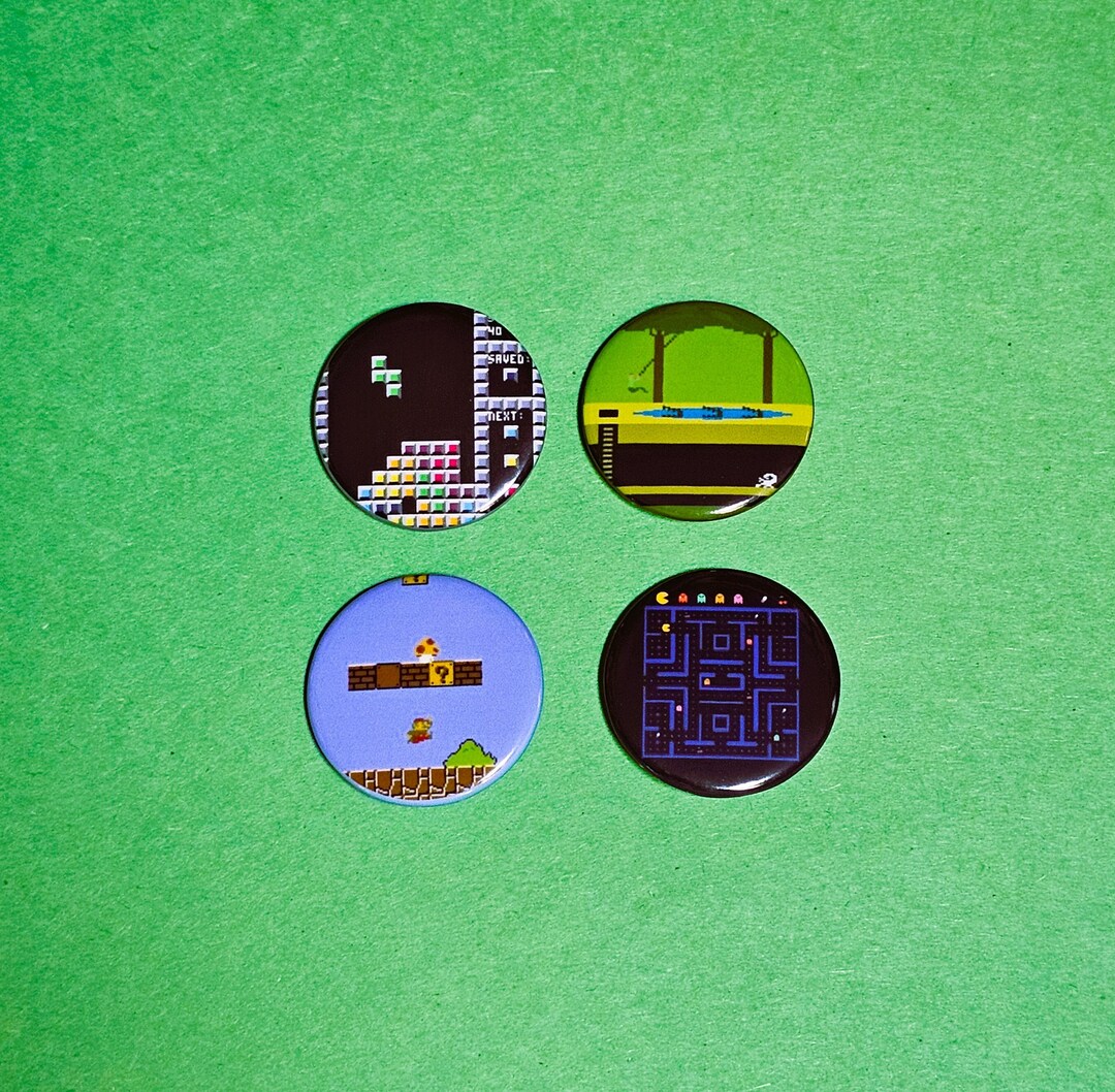 Arcade Games Themed Button Pack, 1.25" - Etsy