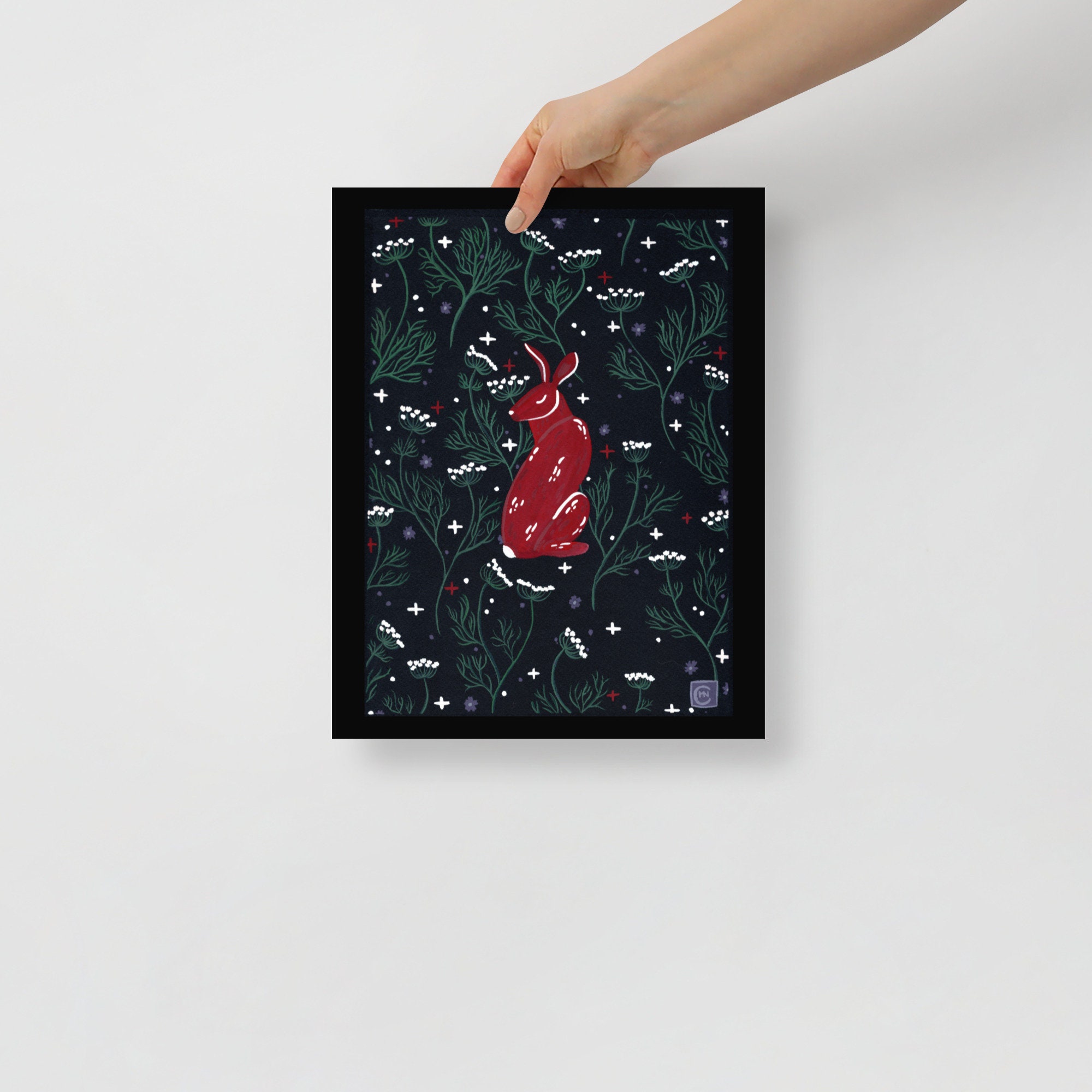 Folk Art Rabbit Prints - Etsy