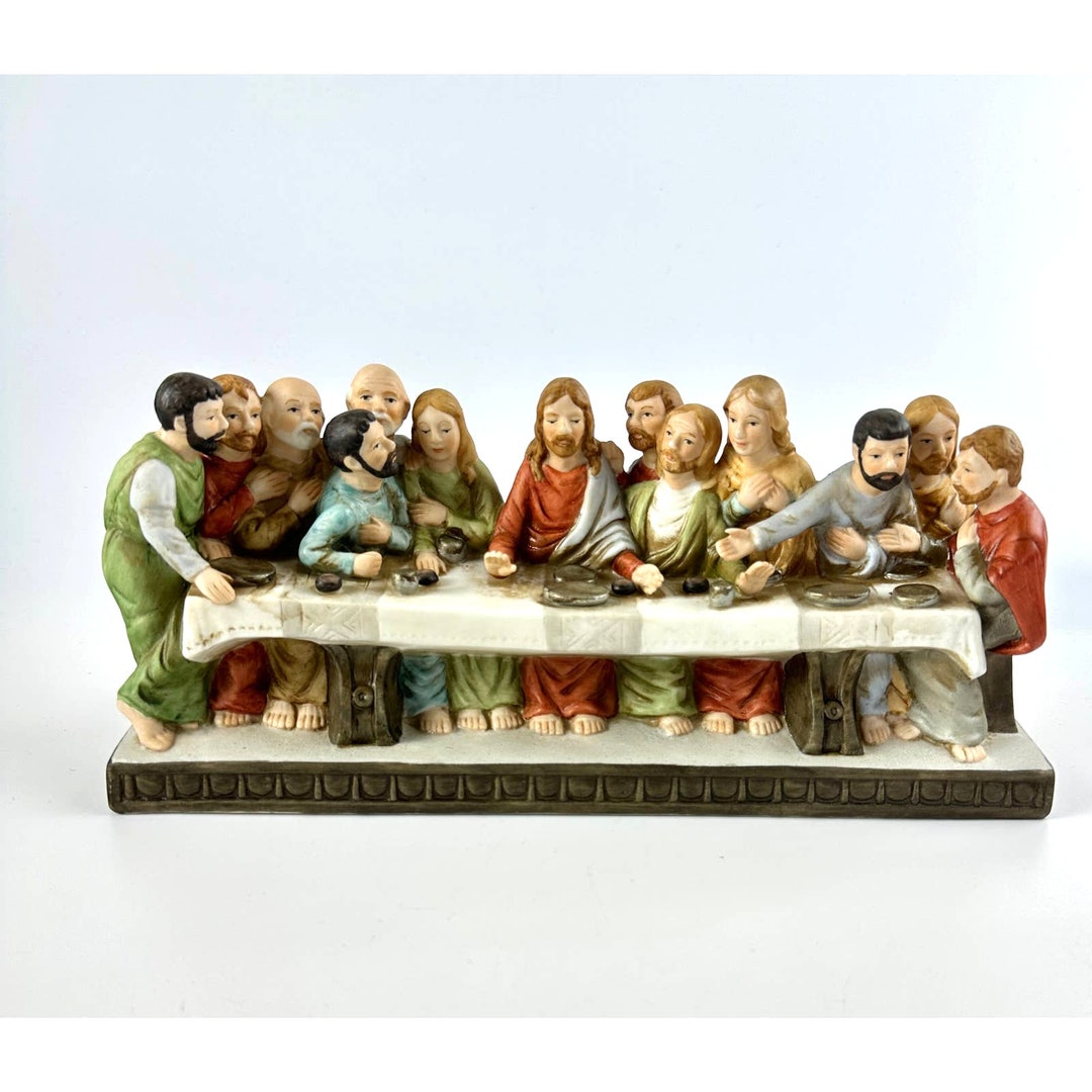 Vintage Lefton Last Supper Porcelain Figurine 1992 Hand - Etsy
