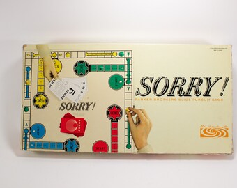 Vintage 80s Sorry Board Game by Parker Brothers Complete 1980s - Etsy