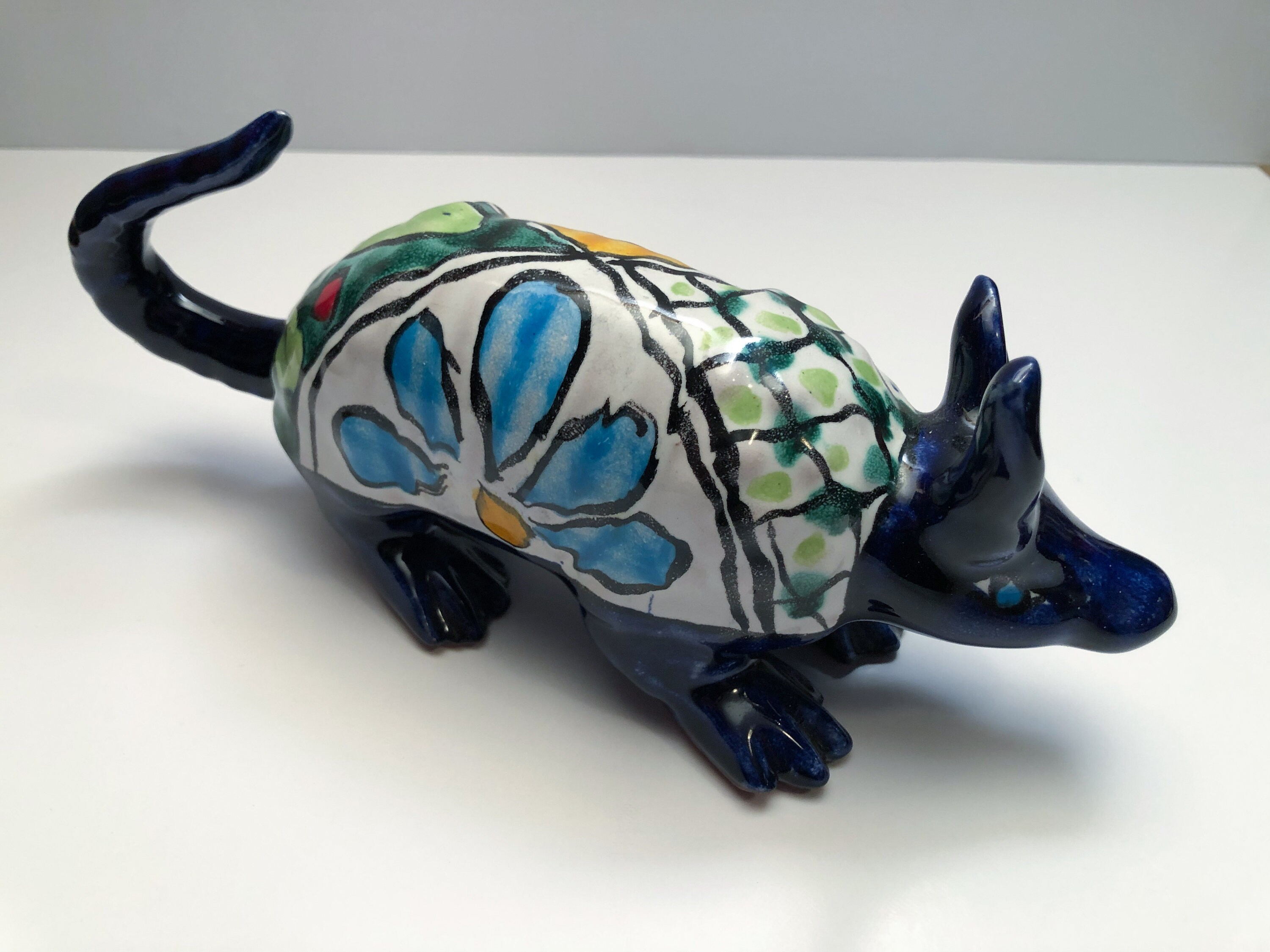 Vintage Hand Painted Mexican Ceramic Armadillo - Etsy
