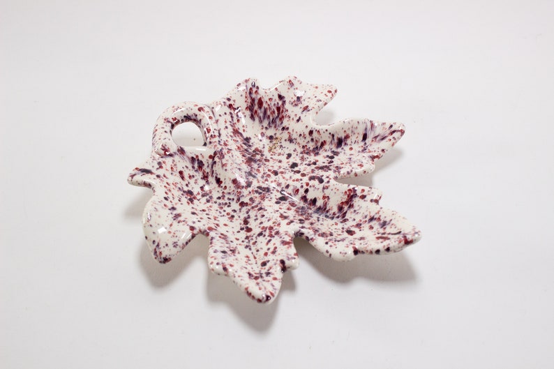 Vintage Ceramic Splatterware Maple Leaf Tray Dish - Etsy