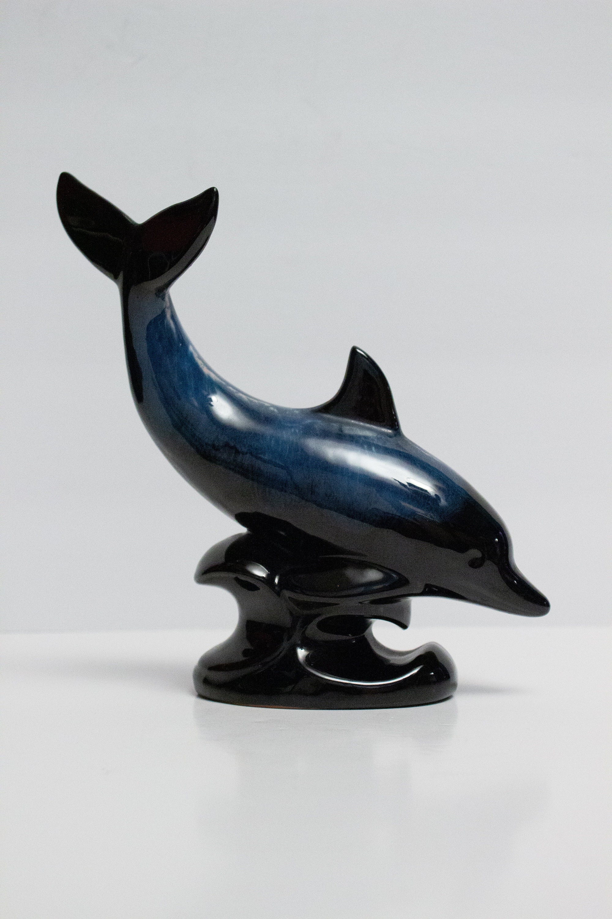 Vintage Blue Mountain Pottery Dolphin Blue - Etsy