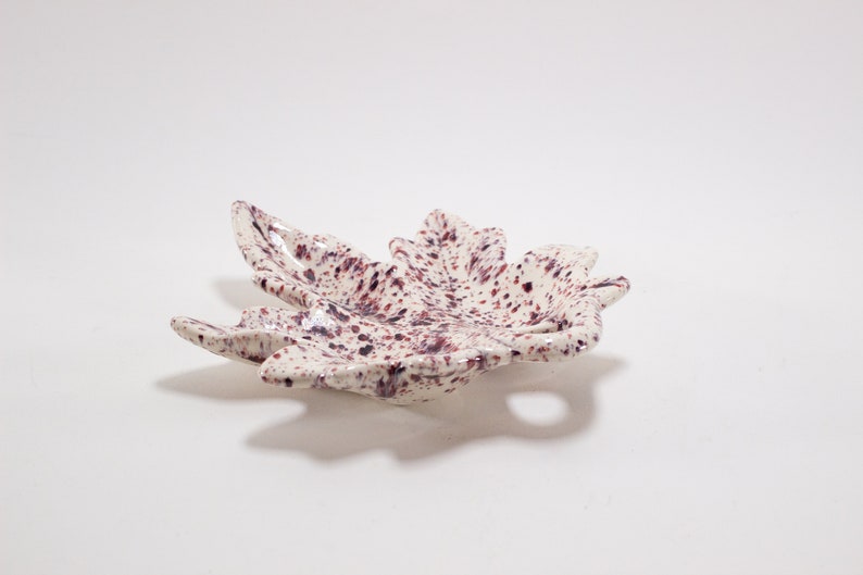 Vintage Ceramic Splatterware Maple Leaf Tray Dish - Etsy