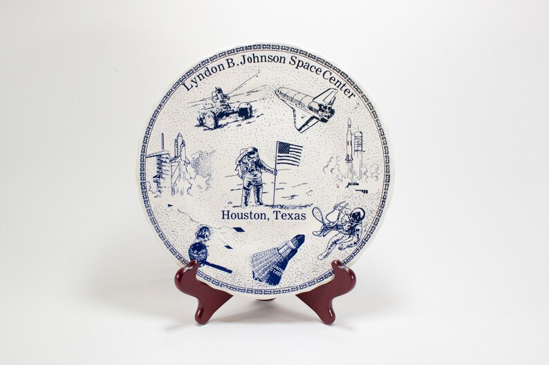 Lyndon B Johnson Space Center Plate - Etsy
