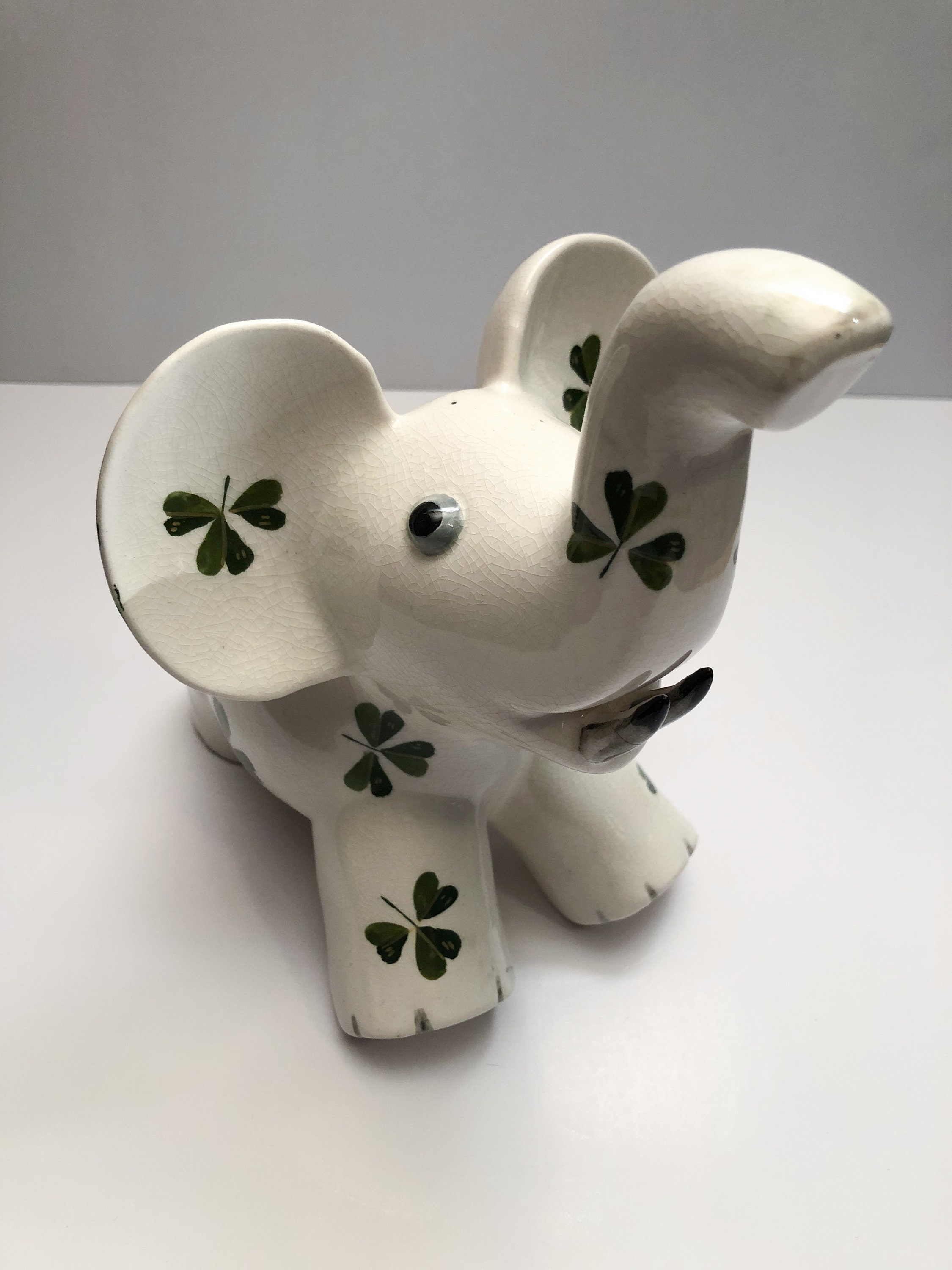 Vintage Wemyss Plichta London Irish Clover Elephant Statue - Etsy