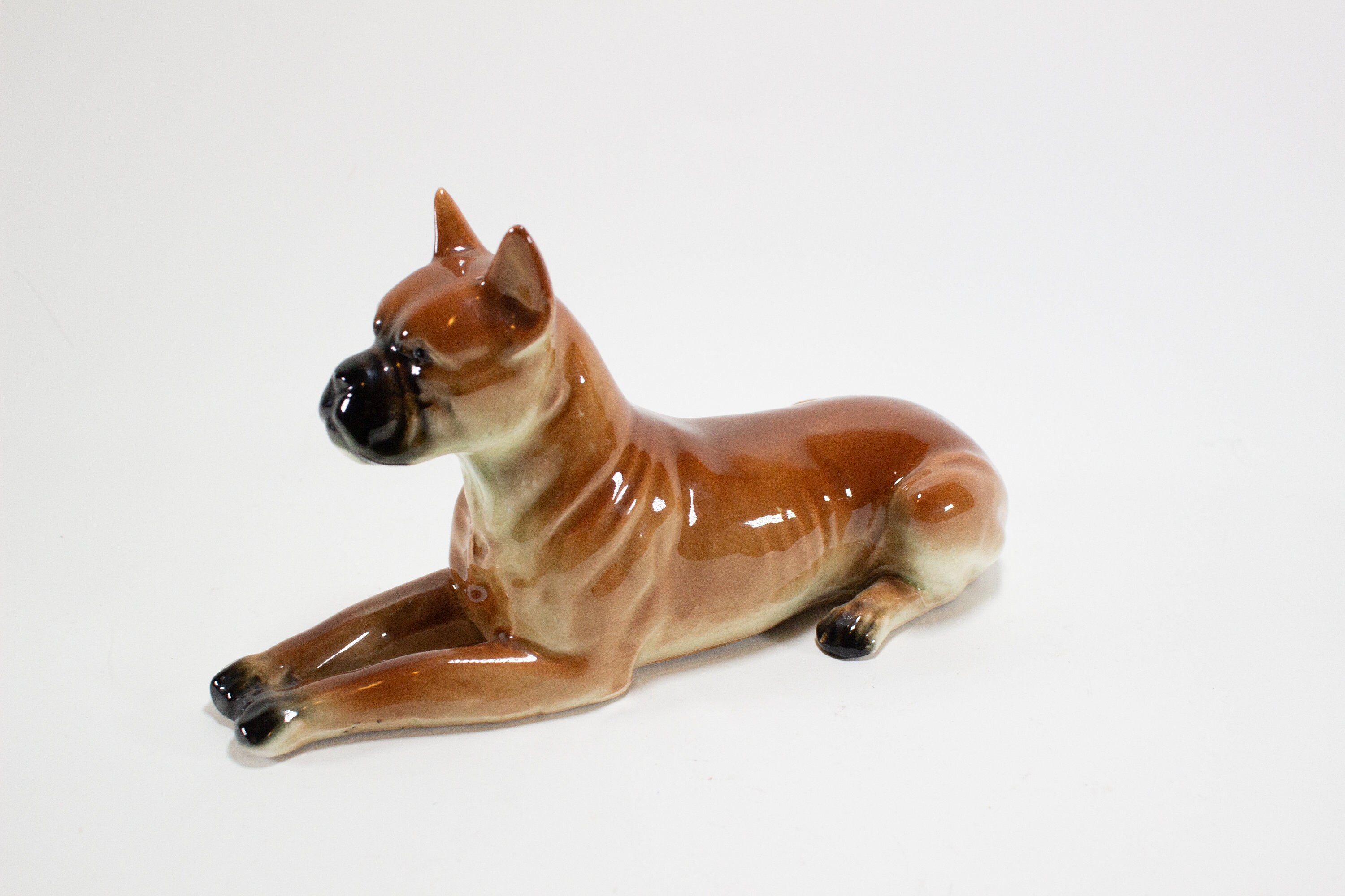 Vintage Ceramic Boxer Dog Made in Japan 1960s - Etsy