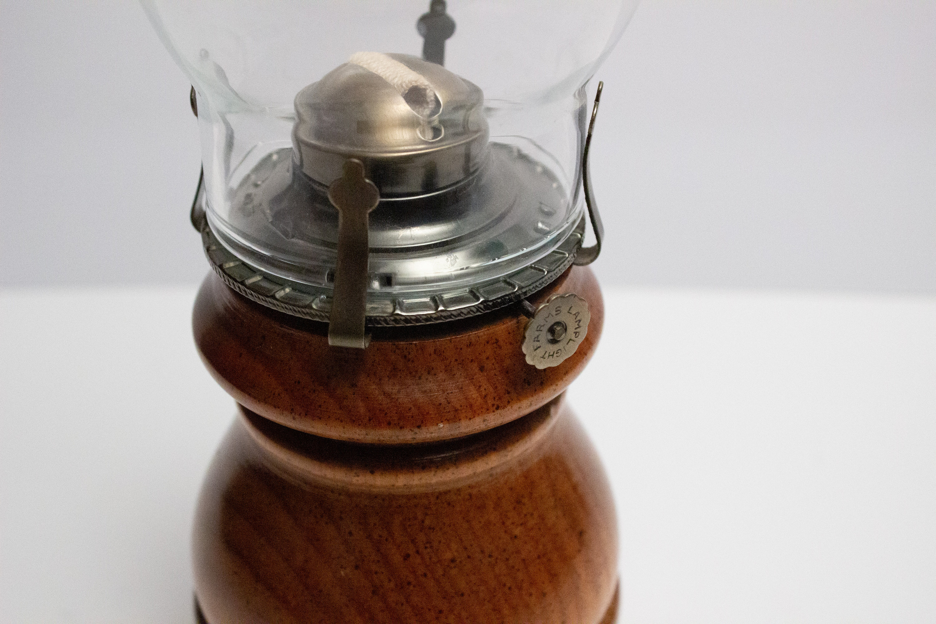 Vintage Hurricane Oil Lamp Wood Base - Etsy