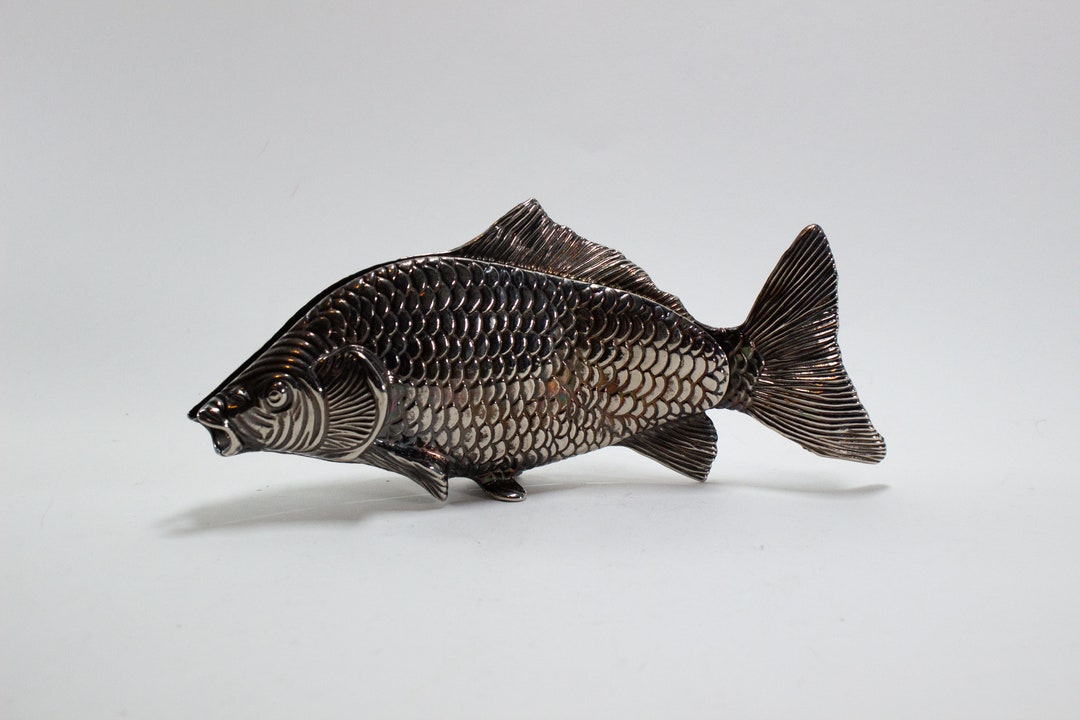 Vintage Metal Carp Fish Letter Napkin Holder Statue - Etsy
