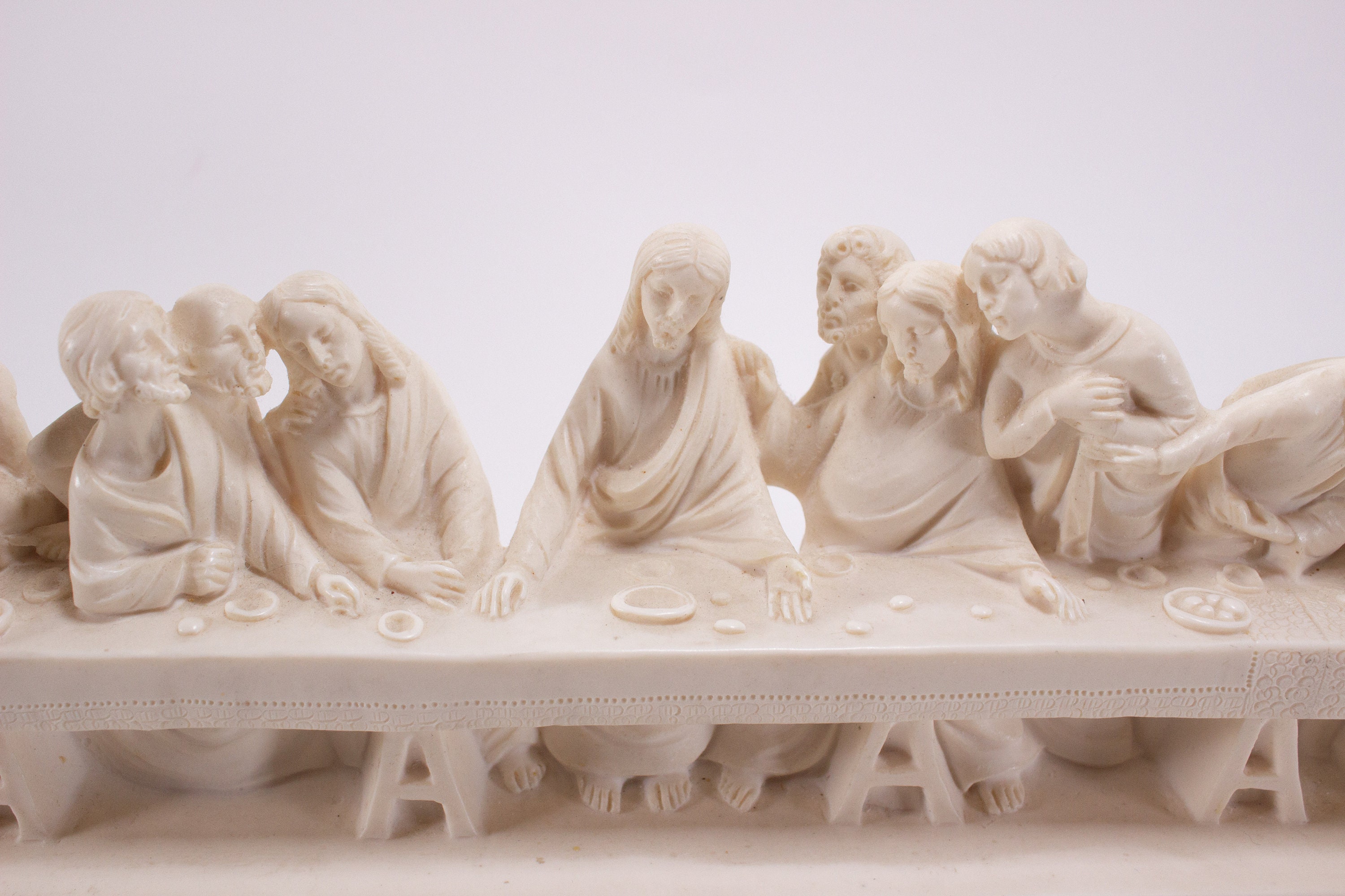 The Last Supper Genuine Hand Carved Alabaster Figure Made in Italy ...