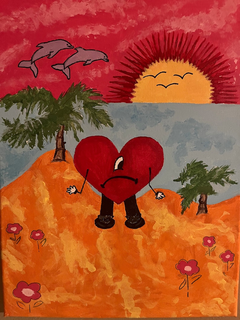 Bad Bunny Album Cover Acrylic Painting - Etsy