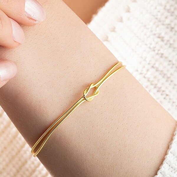Gold Knot Bracelet - Etsy
