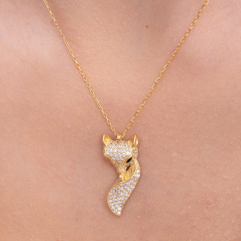 Fox Pendant Necklaces - Etsy