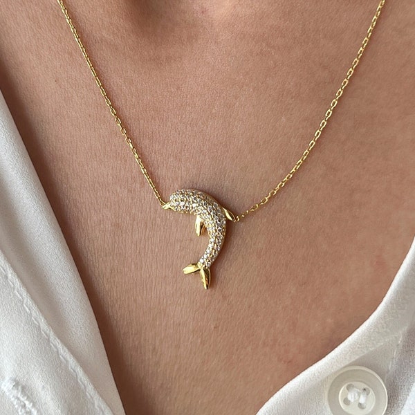 Dolphin Necklace - Etsy