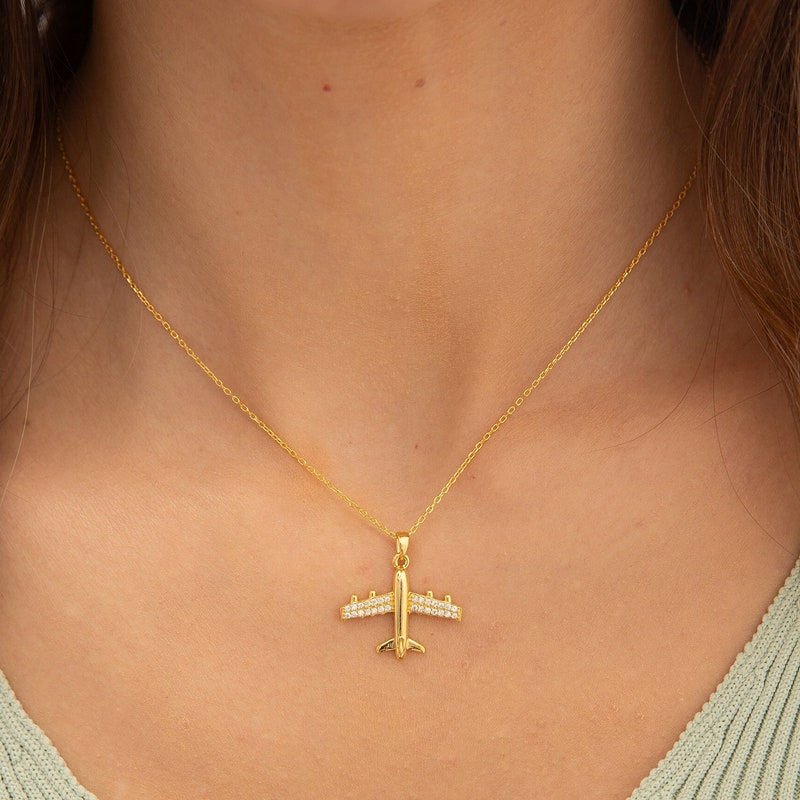 Airplane Necklace - Etsy