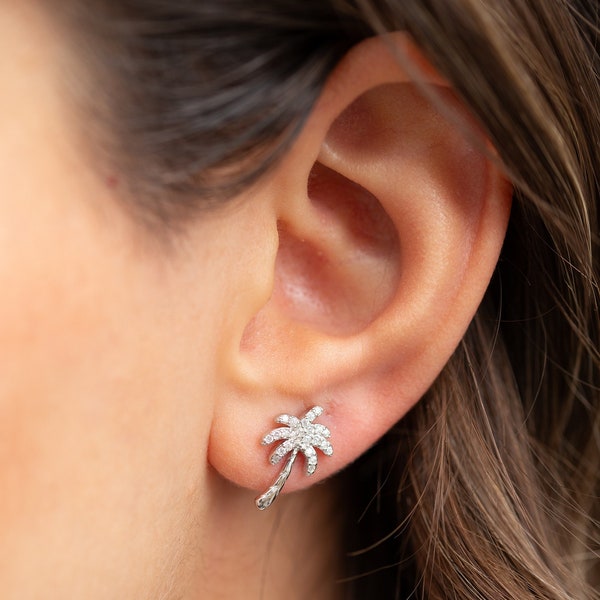 Palm Tree Earrings - Etsy UK