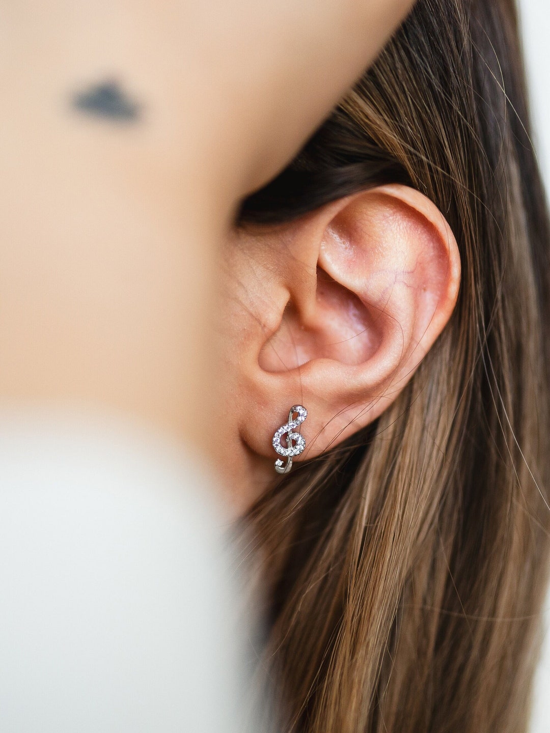 Treble Clef Earrings • Music Note Earrings • Musical Note Jewelry • 925 ...