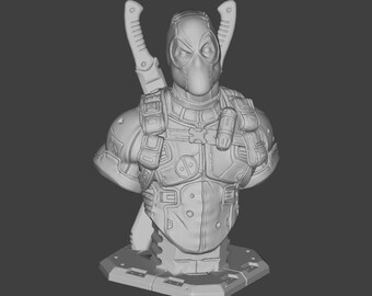 Deadpool Bust 3D STL File 3D Design 3D Printer Deadpool 3d - Etsy