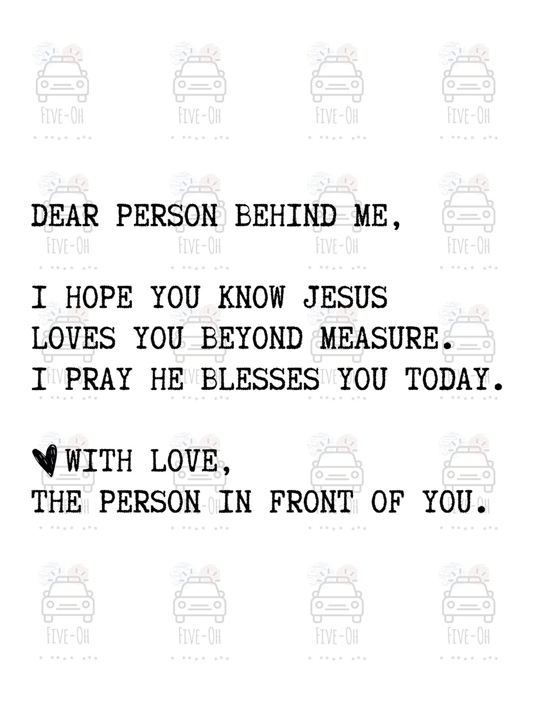 Dear Person Behind Me *DIGITAL DOWNLOAD* - Etsy