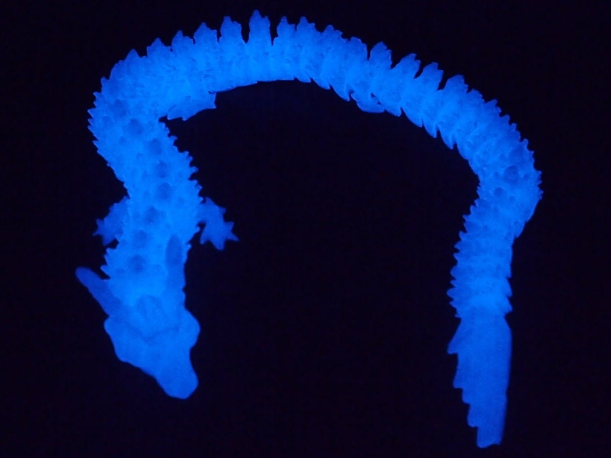 3D Printed Articulated Glow in the Dark Dragons Fidget Desk - Etsy