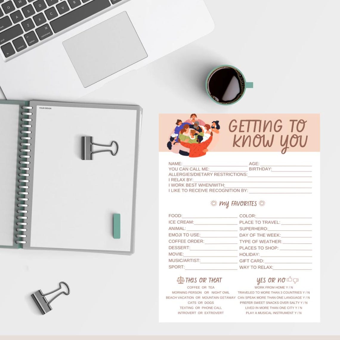 Team Building Get to Know Me Questionnaire Printable | Team Building ...