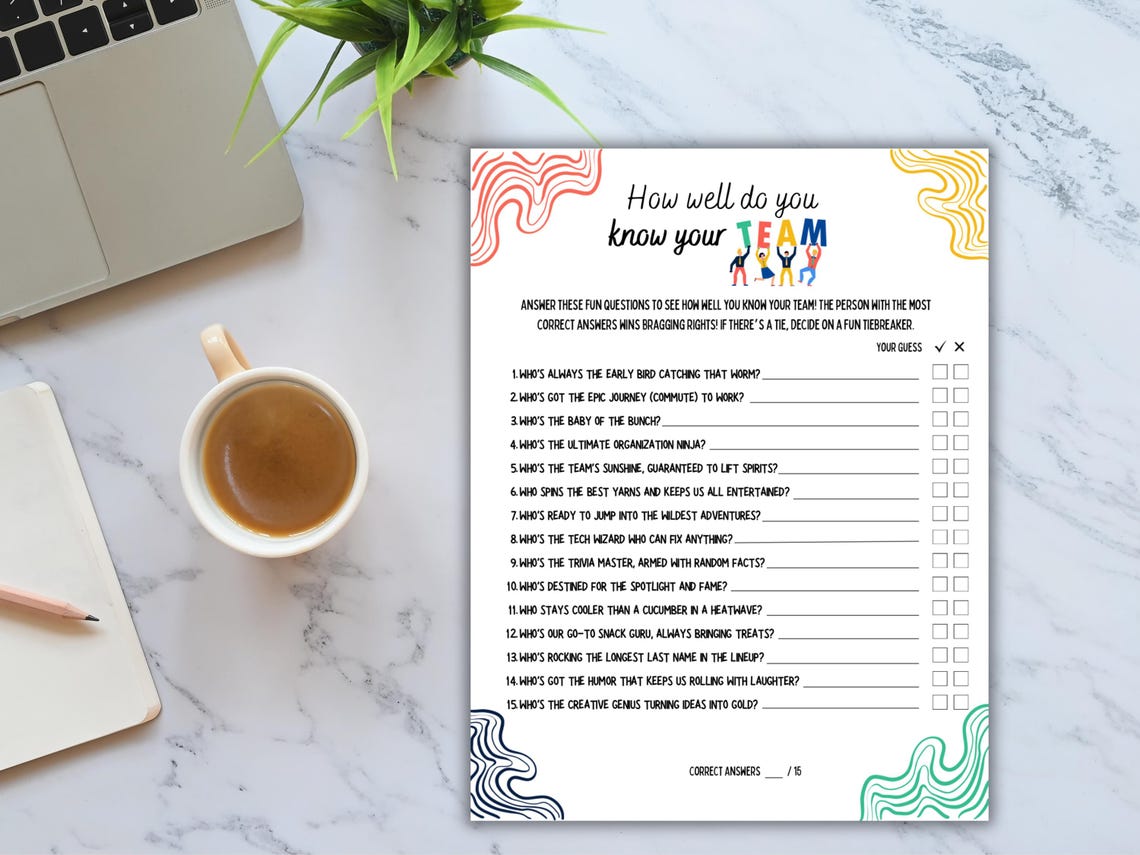 Team Building Games | How Well Do You Know Your Team | Coworker ...