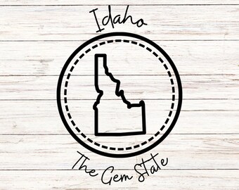 Simple Idaho State Silhouette & Outline Shapes Svg Png Dxf Pdf Eps ...