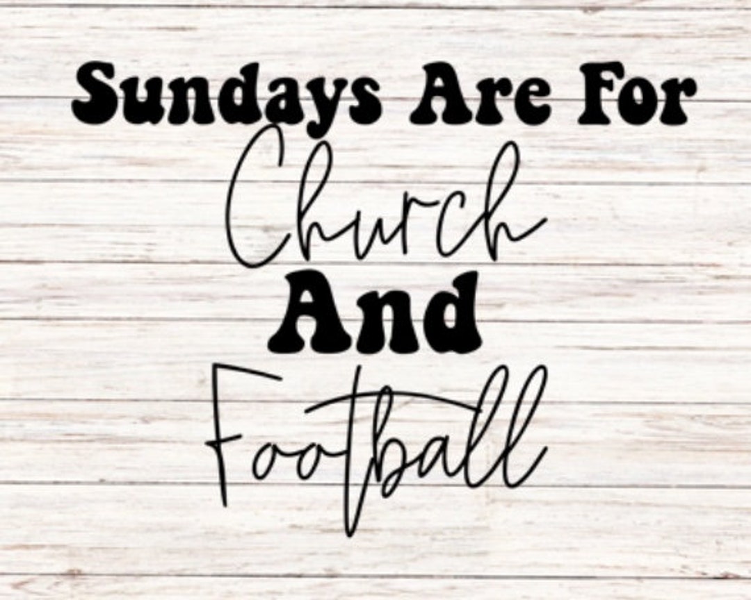 Church and Football SVG PNG - Etsy