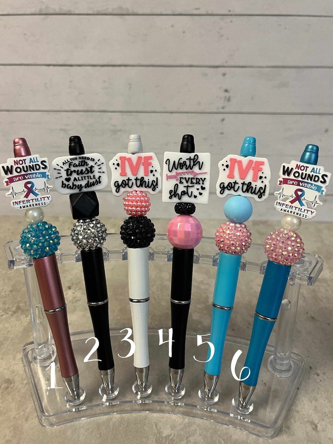 Infertility Awareness Pen Office Supply Beaded Pen Character Pen ...