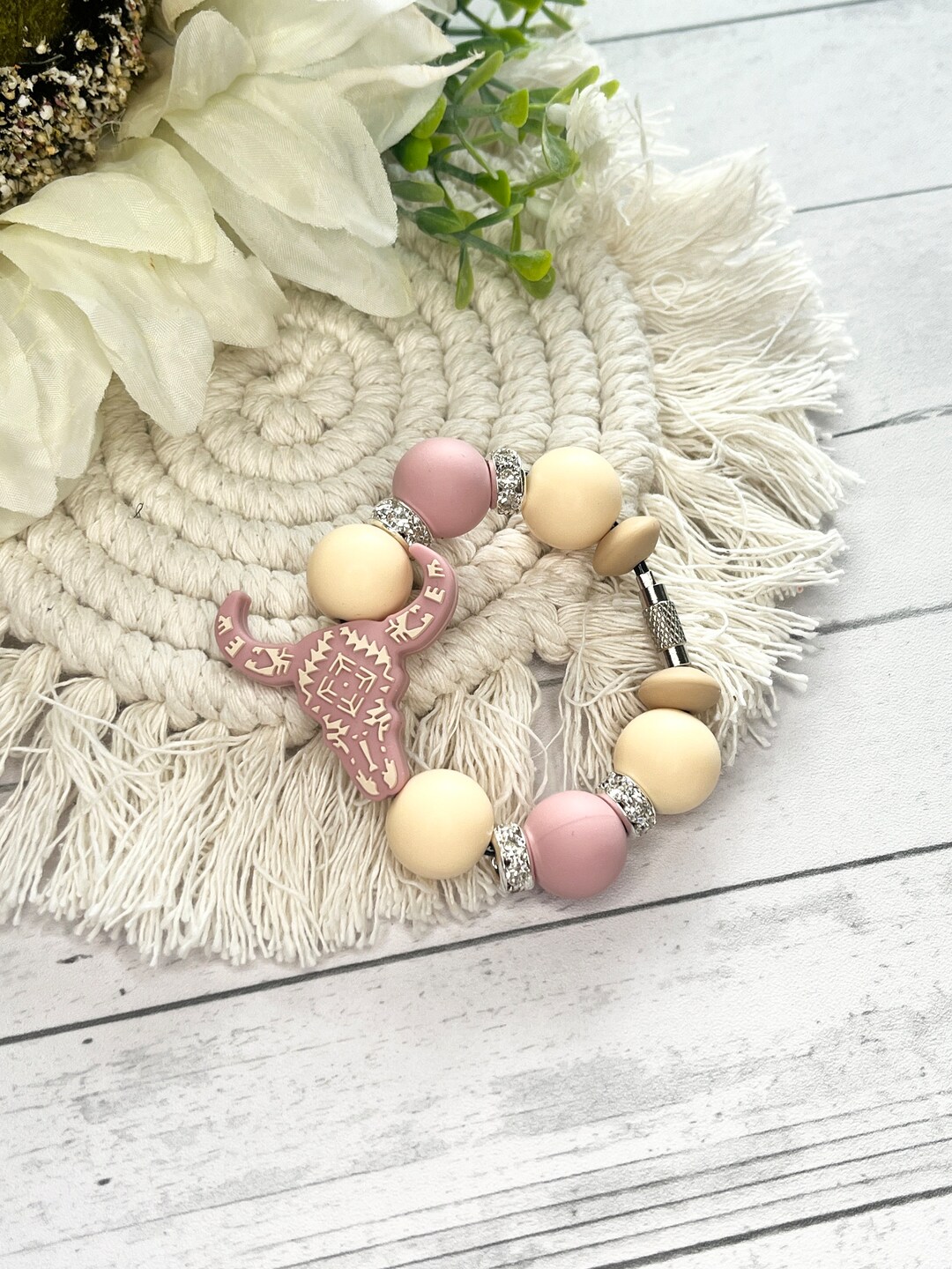 Stanley Cup Pink Bull Charm for Moms, Western Aztec Gifts for Women ...