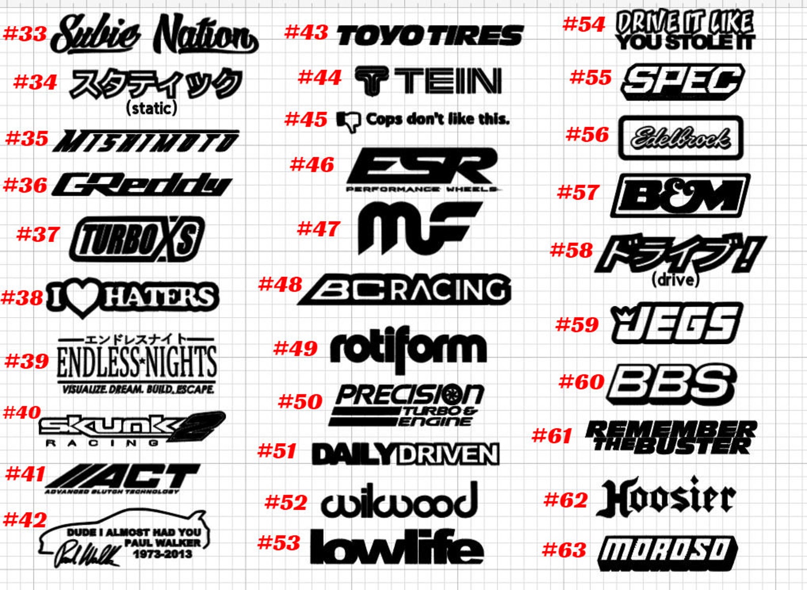 Jdm, Drift, Project Car Truck Vinyl Decals - Etsy