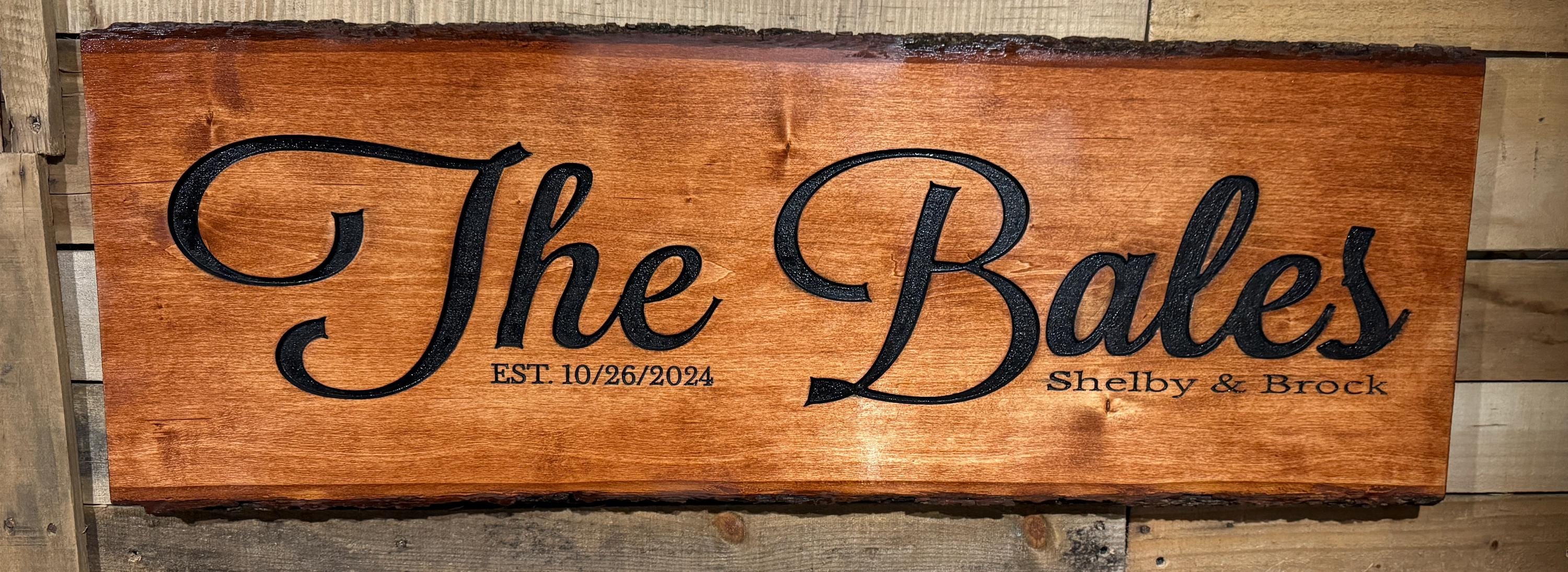 Personalized Name Signs, Live Edge - Etsy