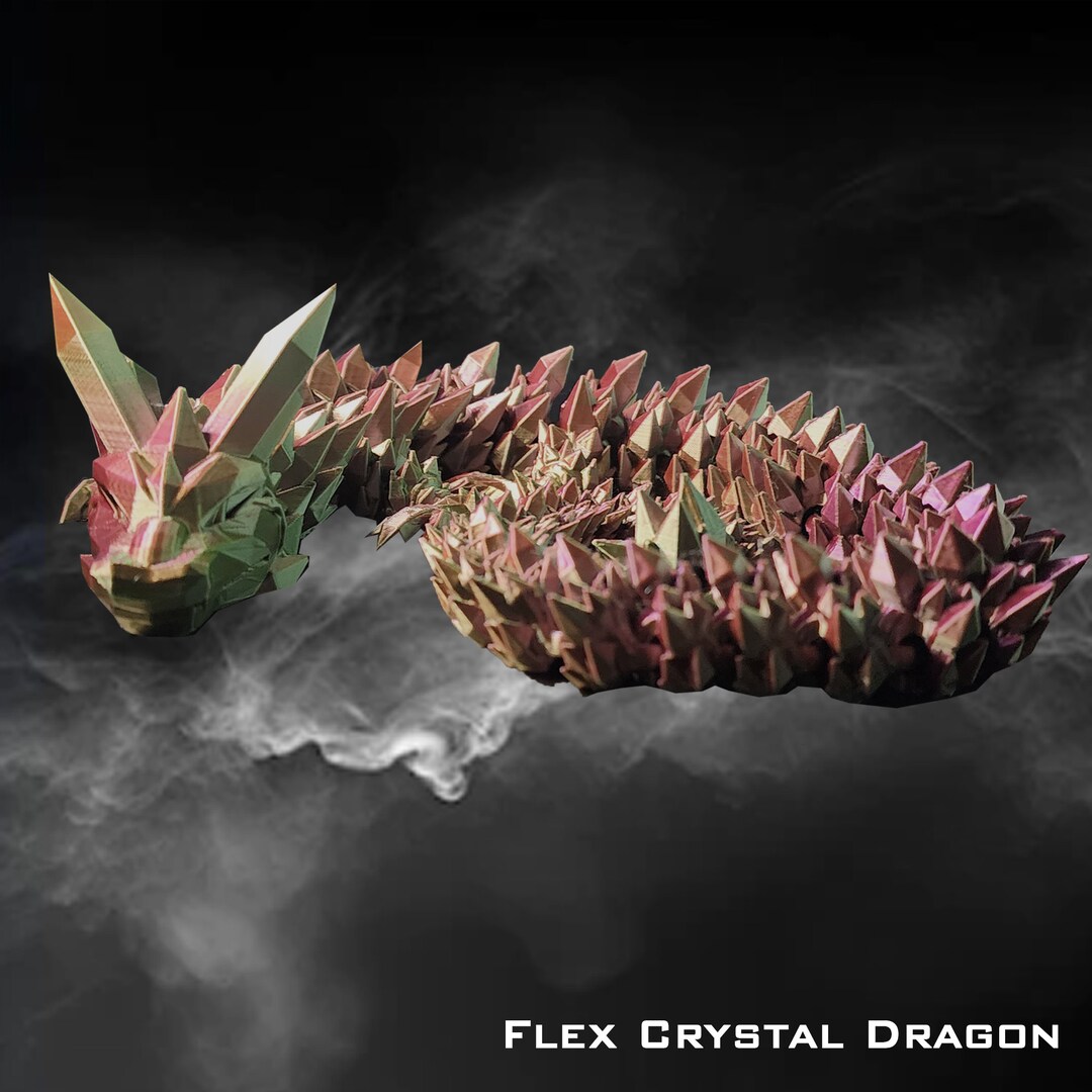 Flexible Crystal Dragons 3D Print - Etsy
