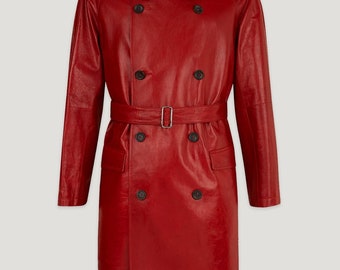 Red Long Coat Men - Etsy