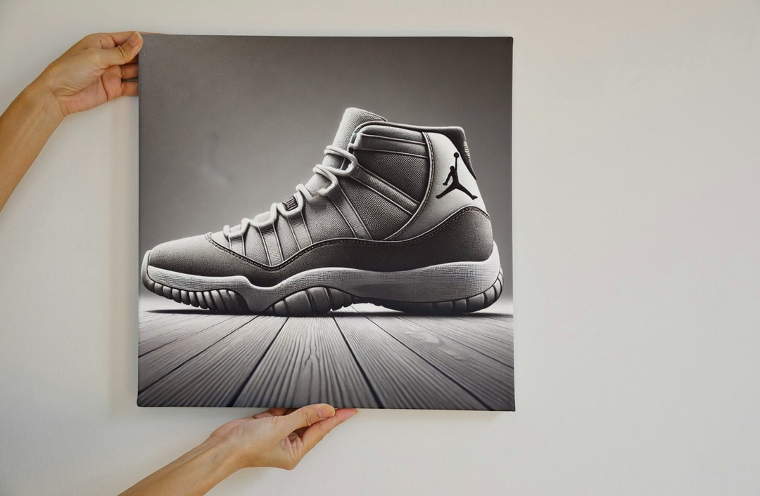 Retro Jordan 12 Shoe Canvas Wall Art Sneaker Decor Retro Jordan Shoe ...