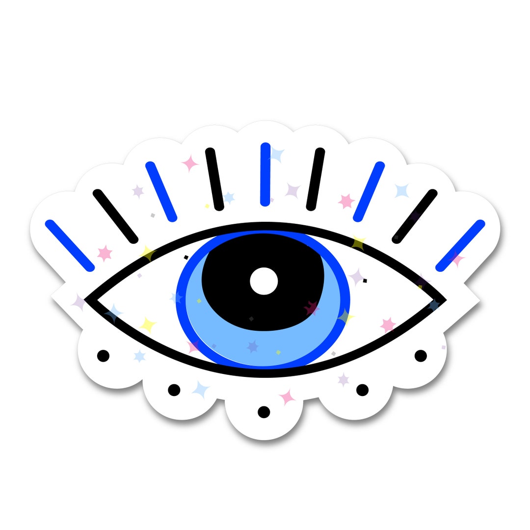 Evil Eye Decal | Waterproof Decal | Sticker for Water Bottle, Car ...