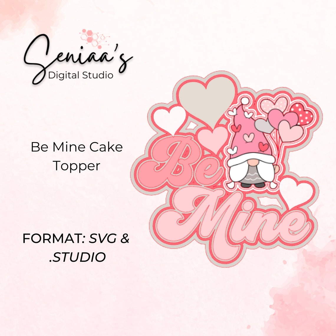 Valentines Day Be Mine Cake Topper SVG/ Silhouette File - Etsy