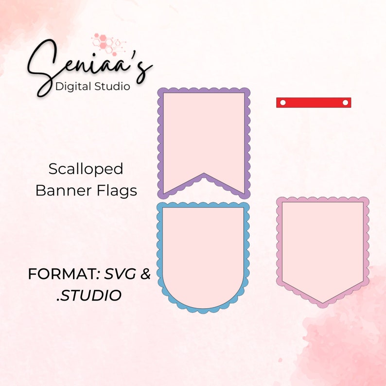 Scalloped No Holes Banner Flags - Etsy