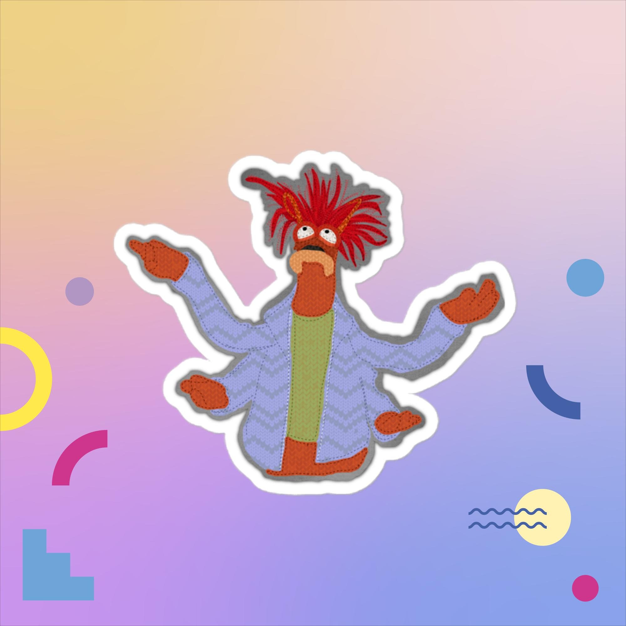 Pepe the Prawn Knitted Style Vinyl Sticker - Etsy