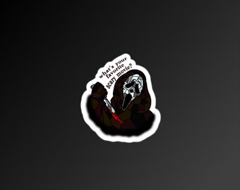 Spooky Ghostface Vinyl Sticker for Halloween Decor - Etsy