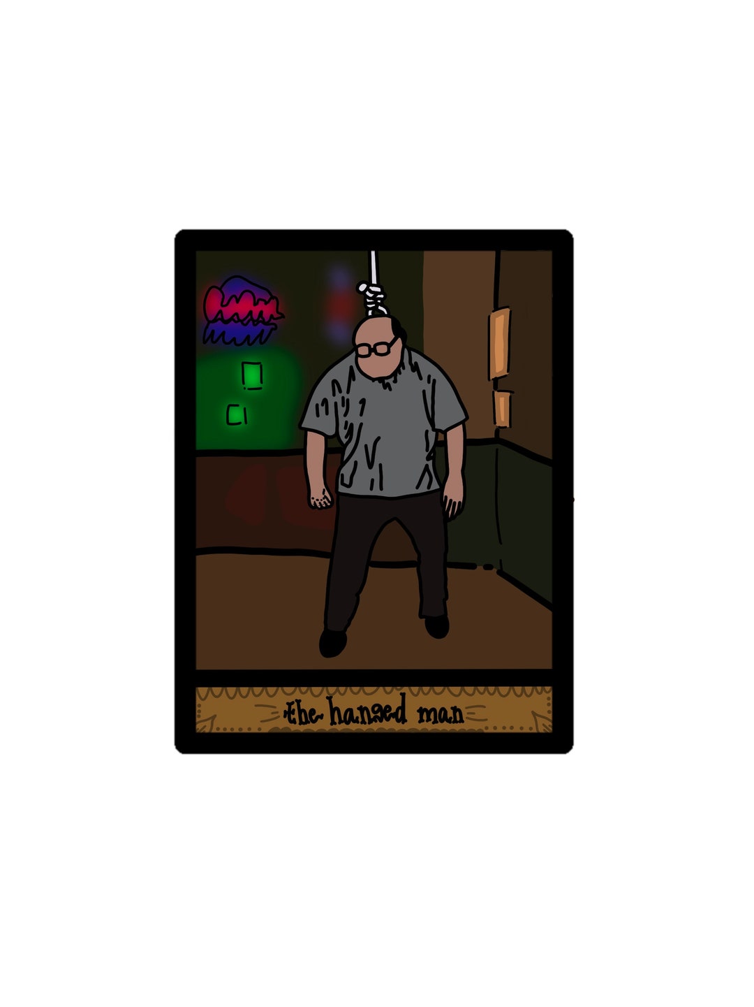 Hanging Frank - Vinyl Sticker - Etsy