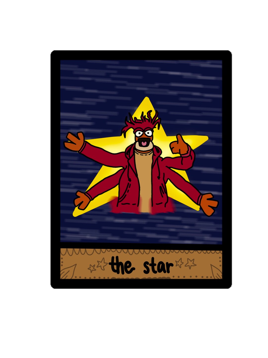 Pepe the King Prawn Tarot Vinyl Sticker - Etsy