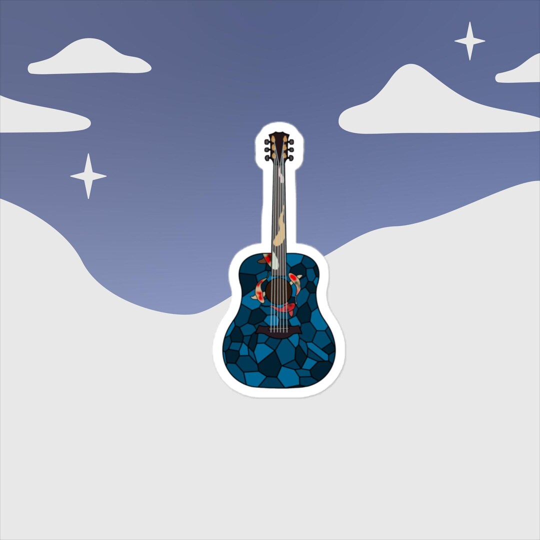 Koi Fish Guitar Vinyl Sticker - Etsy