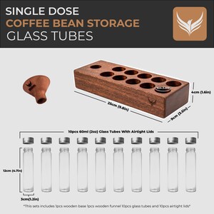 Single Dose Coffee Bean Storage Tubes Coffee Bean Cellar 10 Pcs Dosing ...