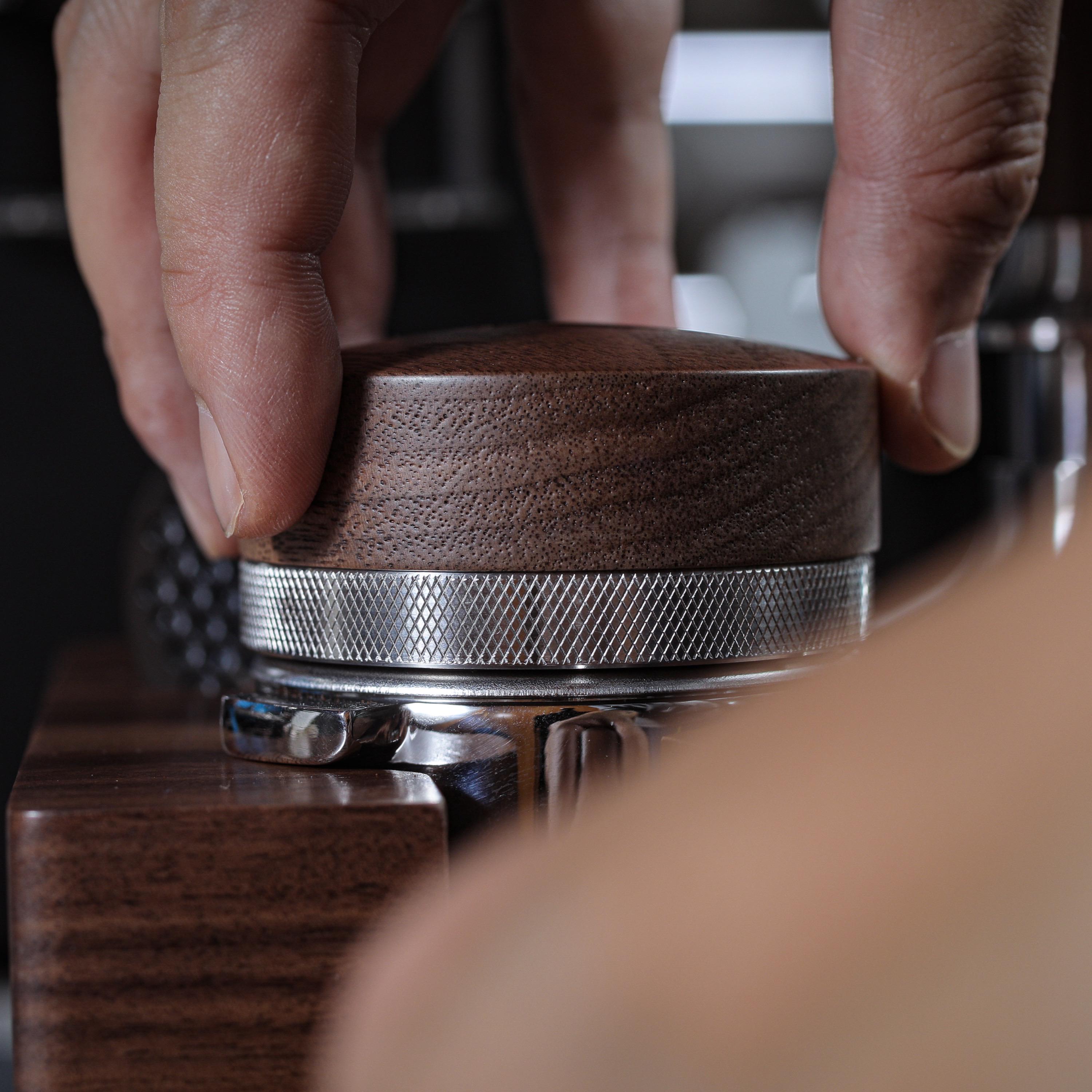 Walnut Espresso Distributor Adjustable Coffee Leveler Tool | Precision ...